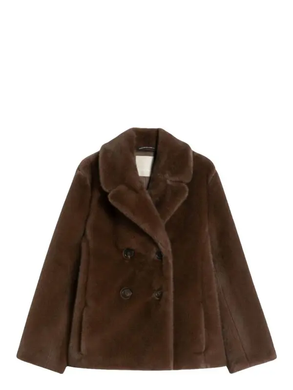 Max Mara Faux Fur Jacket - Brown