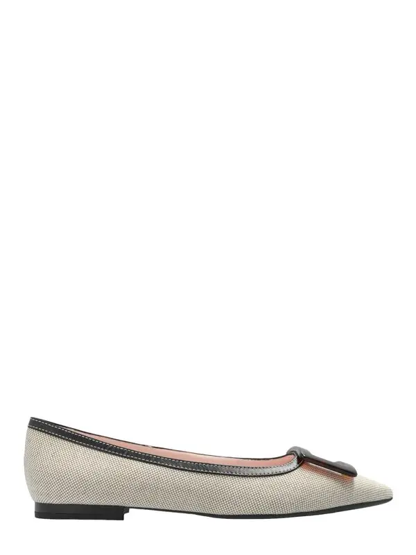 ROGER VIVIER Gommettine Leather Ballet Flats - Beige