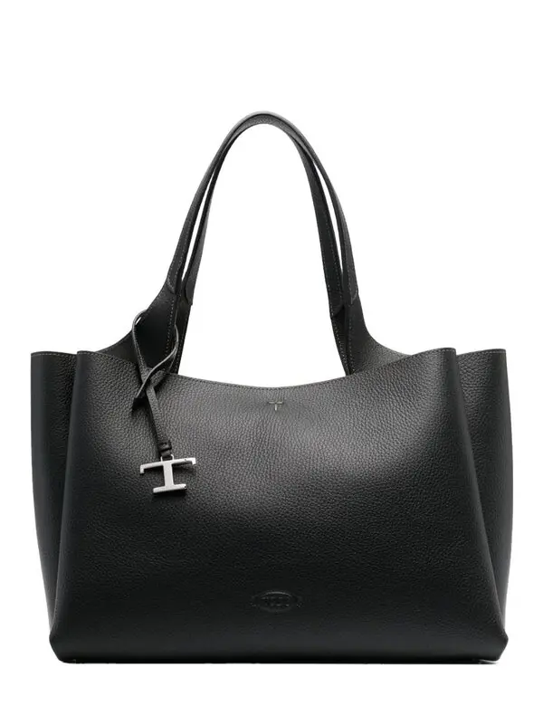 TOD'S Leather Shopping Bag - Black