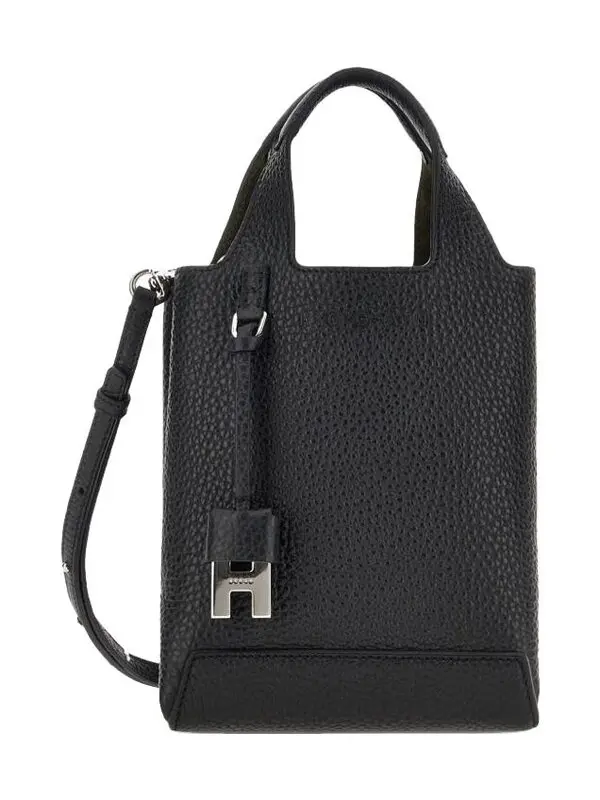 Hogan Leather Mini Tote - Black