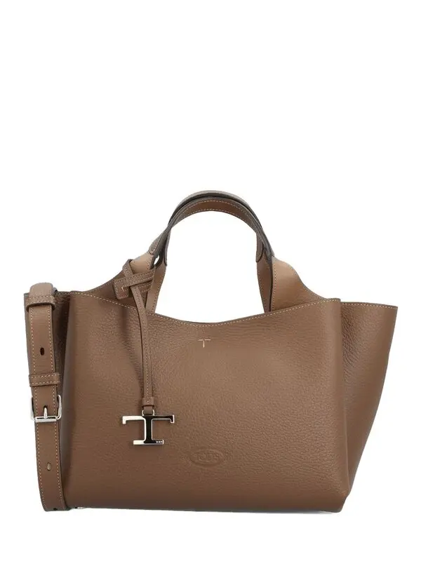 TOD'S Mini Leather Tote Bag - Brown