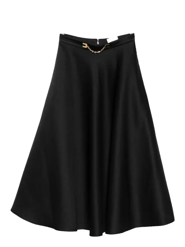 Elisabetta Franchi Midi Skirt - Black