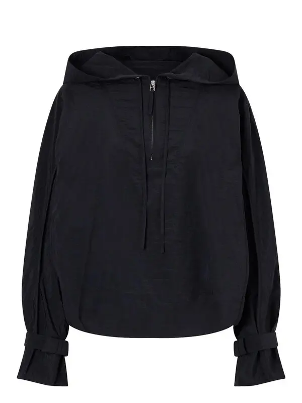 Co Embellished Recycled-shell Half-zip Jacket - Black