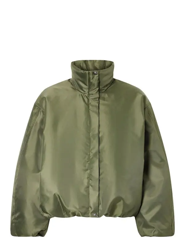 ANINE BING Cyrus Shell Bomber Jacket - Green