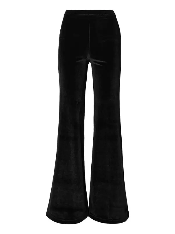 THE PARK Tessa Stretch Recycled-jersey Flared Pants - Black