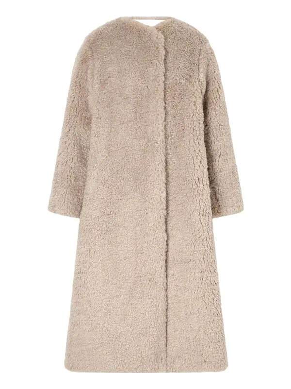 Maria Mcmanus Wrap Fleece Coat - Neutrals