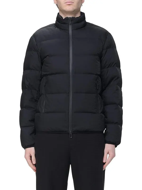 Emporio Armani Quilted Zip-up Jacket - Black