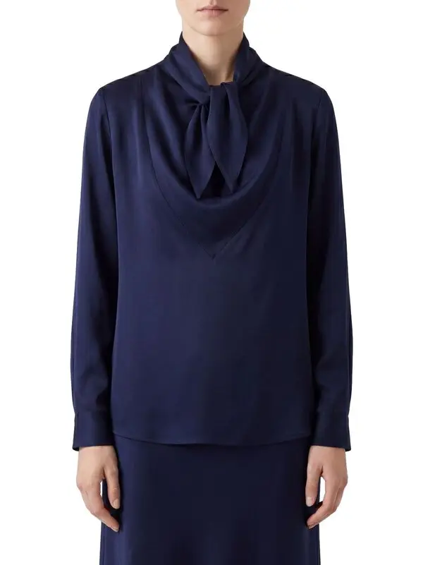 Max Mara Silk Blend Blouse - Blue