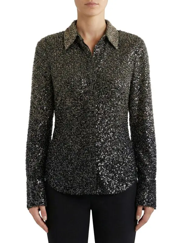 ROTATE BY BIRGER CHRISTENSEN Embellished Shirt - Multicolor