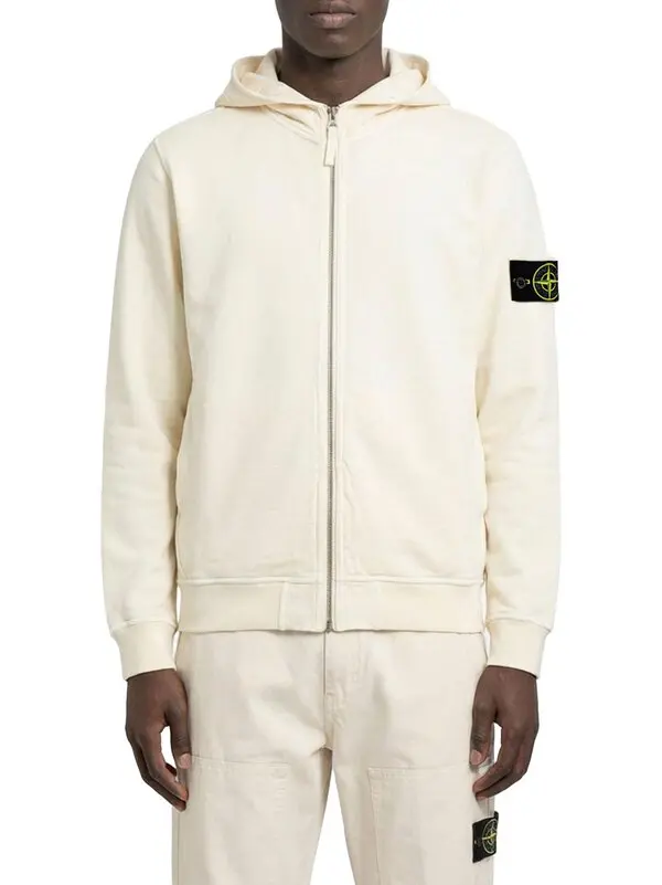 Stone Island Full Zip Sweatshirt - White