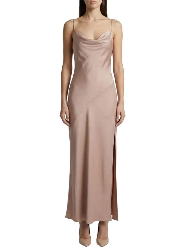 Andamane Cowl Neck Maxi Dress - Pink