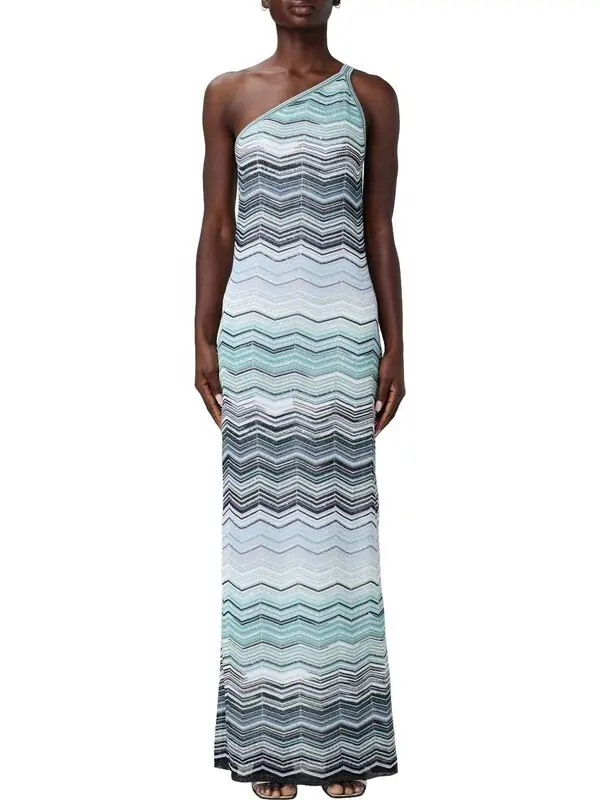 Missoni One Shoulder Maxi Dress - Turquoise