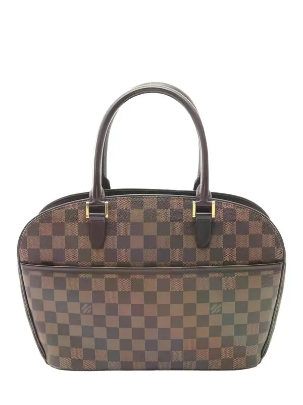 LOUIS VUITTON 2005 Saria Horizontal Damier Ebene Tote Bag - Brown