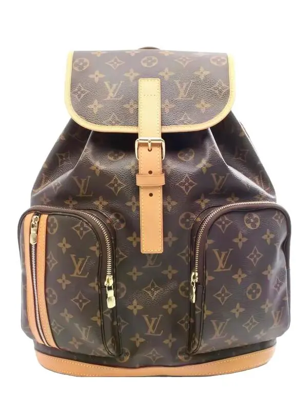 LOUIS VUITTON 2016 Sac Ad Bosforo Monogram Flap Backpack - Brown