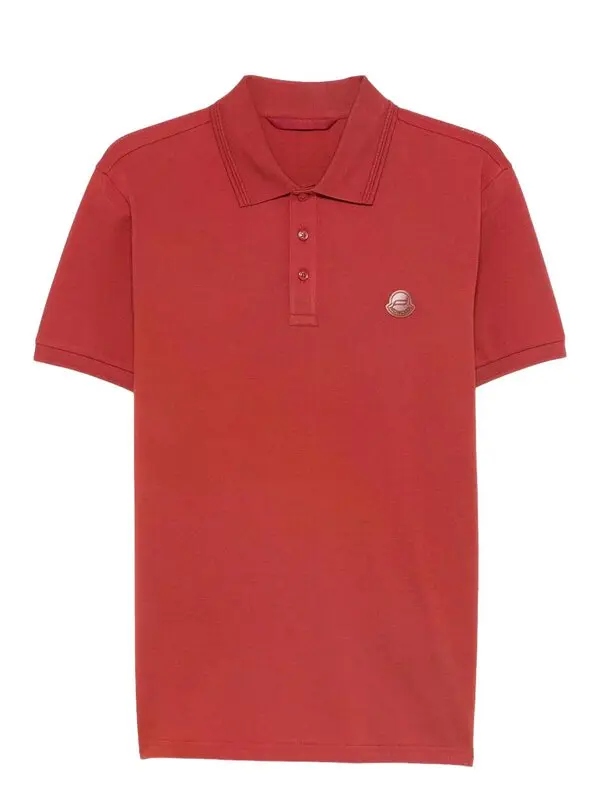 Moncler Logo-appliqué Polo Shirt - Red