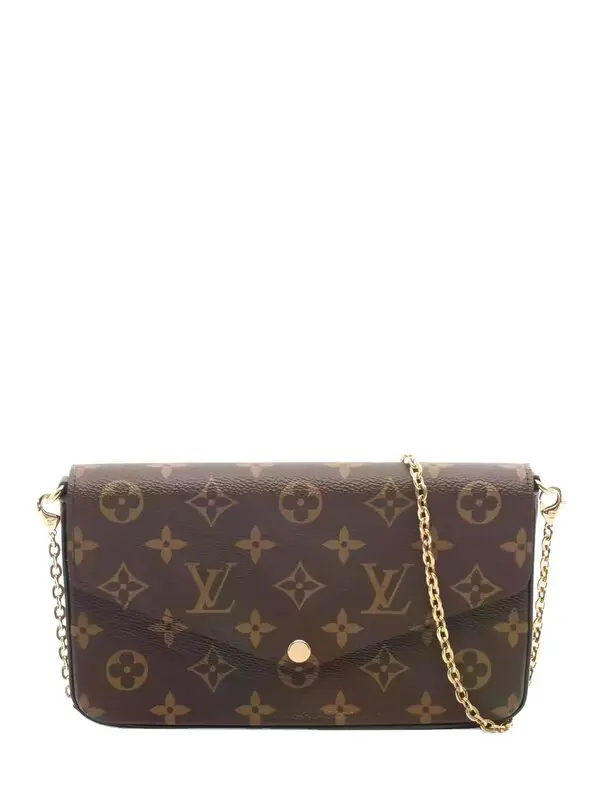 LOUIS VUITTON Felicie Monogram Clutch Bag - Brown