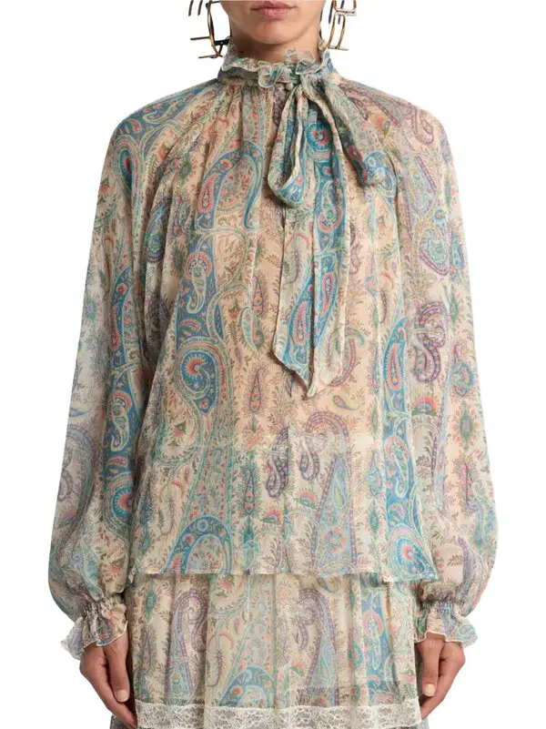 Etro Blouse With Tie Neck - Multicolor