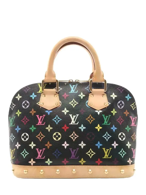 LOUIS VUITTON X Takashi Murakami 2006 Alma Monogram Canvas Tote - Black