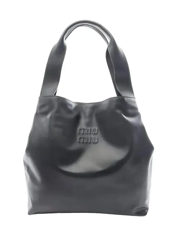 Miu Miu 2010s Leather Shoulder Bag - Black