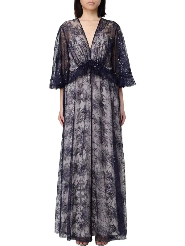 Alberta Ferretti Lace Gown - Blue