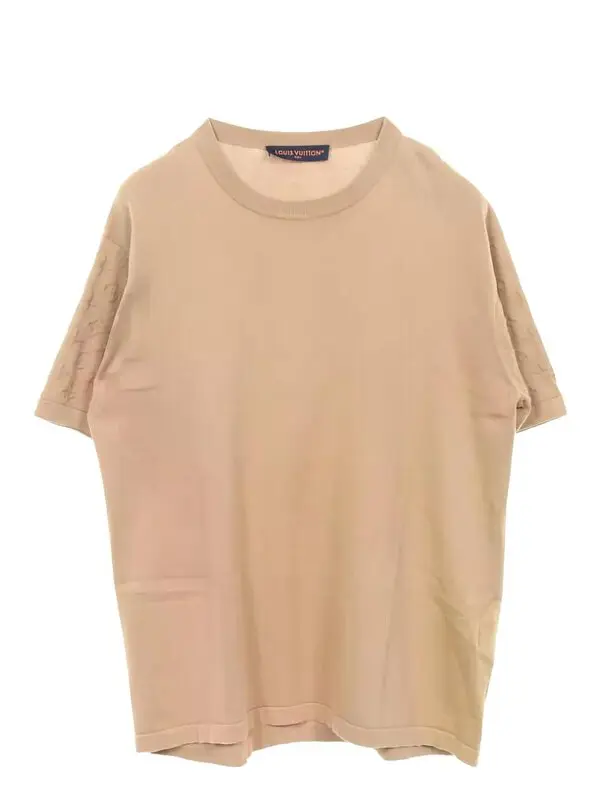 LOUIS VUITTON 2010s Monogram-sleeve T-shirt - Neutrals