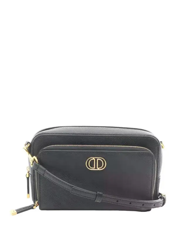 Dior Caro Leather Shoulder Bag - Black