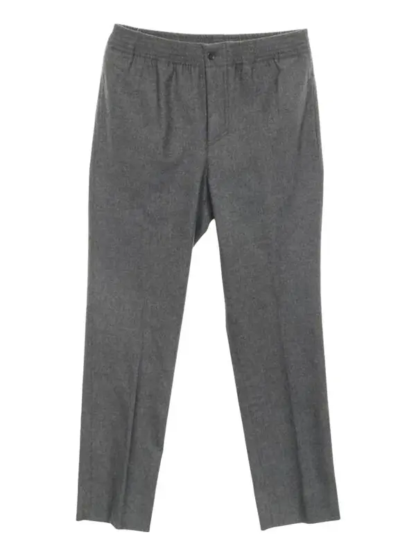 Hermès 2010s Button Pressed Crease Trousers - Grey