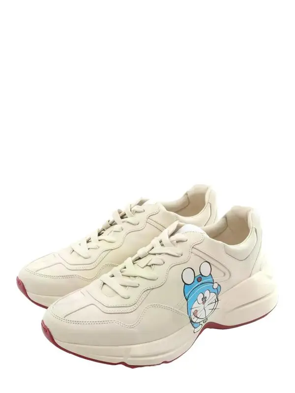 Gucci 2010s Doraemon Leather Sneakers - Neutrals