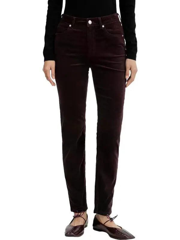 Marc O'polo Corduroy Slim Trousers - Purple