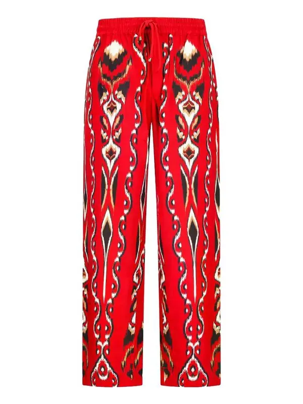 Farm Rio Ainika Pineapple Ikat Trousers - Red