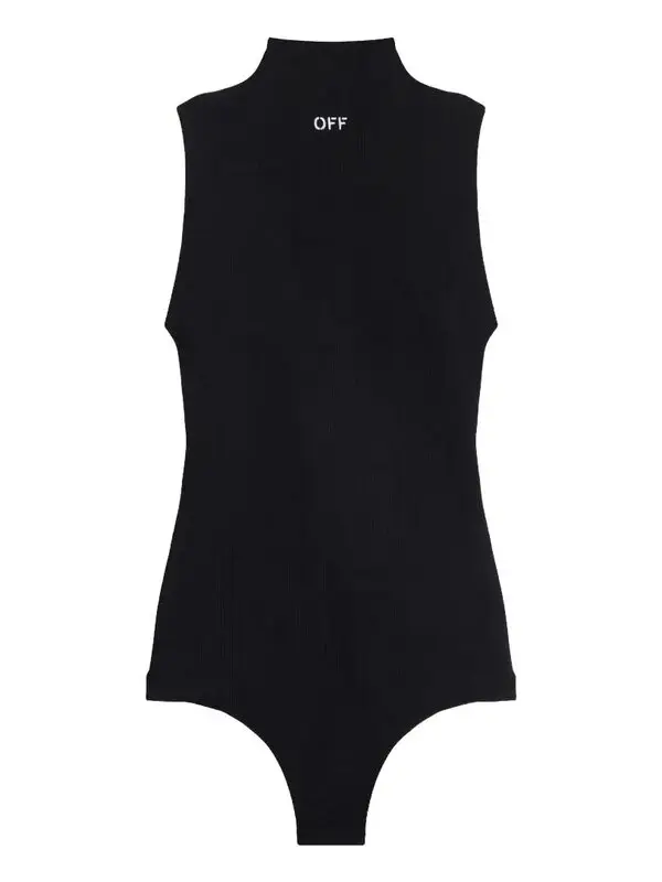 Off-White Stamp Rib Bodysuit - Black