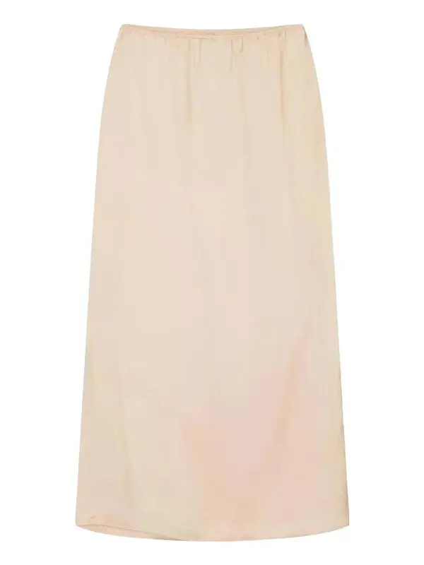 LESS Silk Midi Skirt - Neutrals