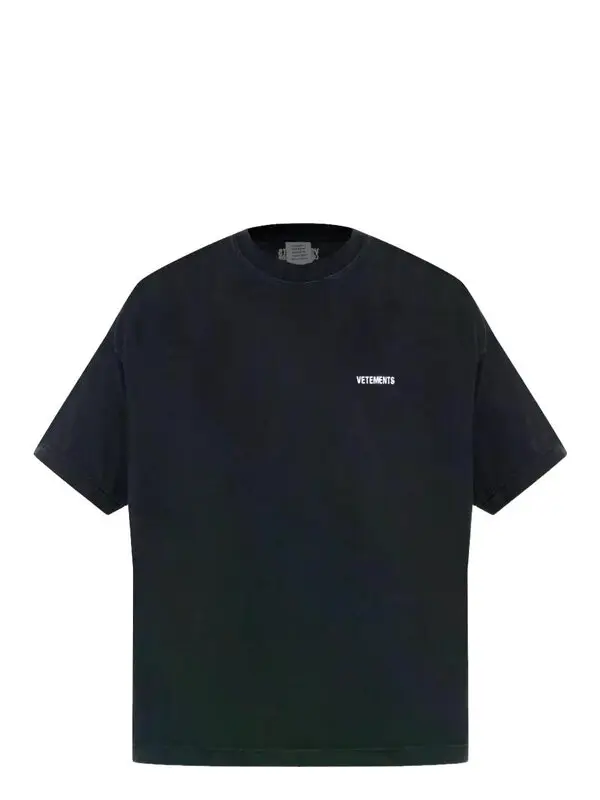 Vetements Logo-embroidered T-shirt - Black