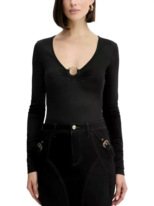 Just Cavalli V-neck Top - Black