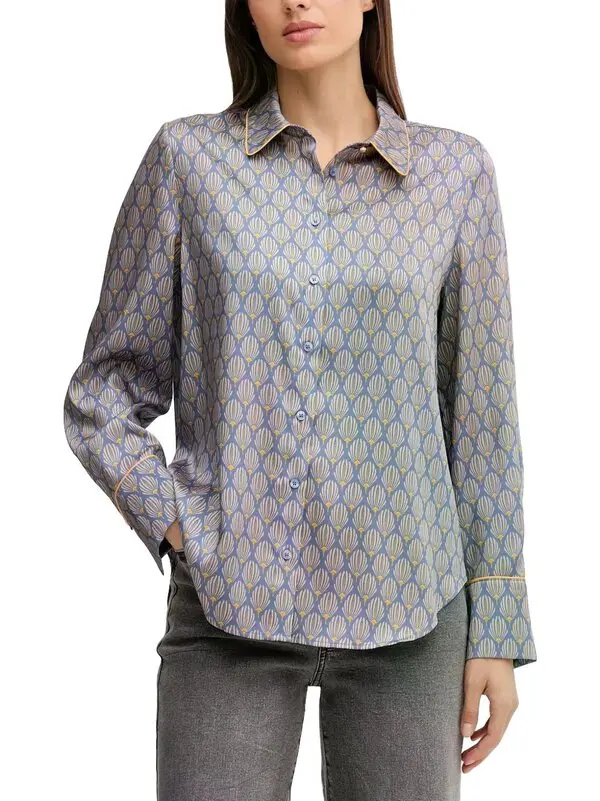 JOOP! Geometric Print Blia Blouse - Blue