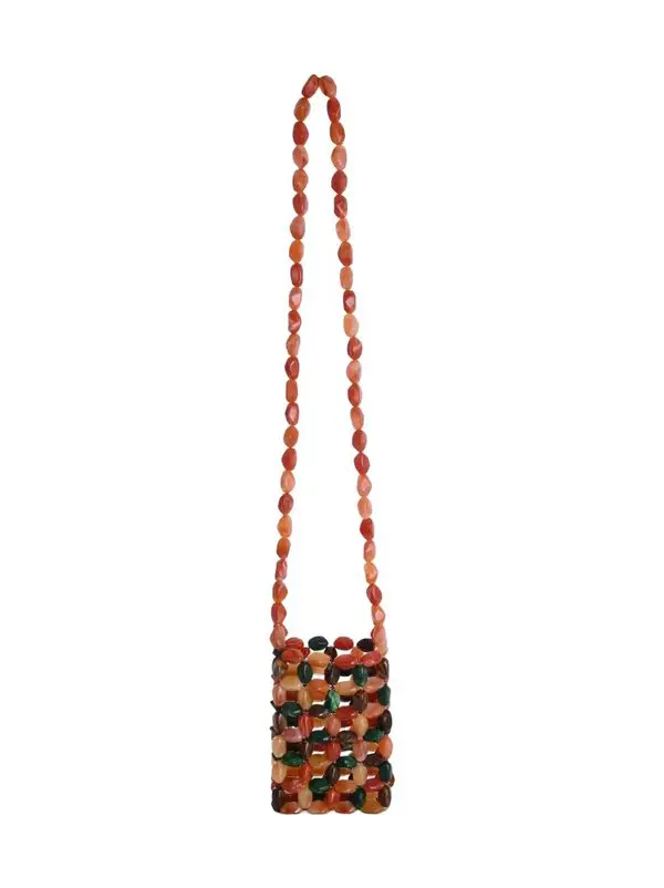 0711 TBILISI Gina Beaded Mini Bag - Orange