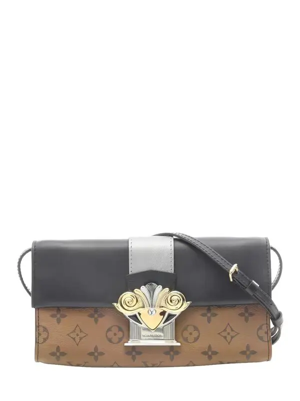 LOUIS VUITTON 2017 Column Reverse Monogram Pochette Bag - Brown