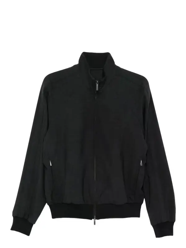 Emporio Armani Zip-up Bomber Jacket - Black