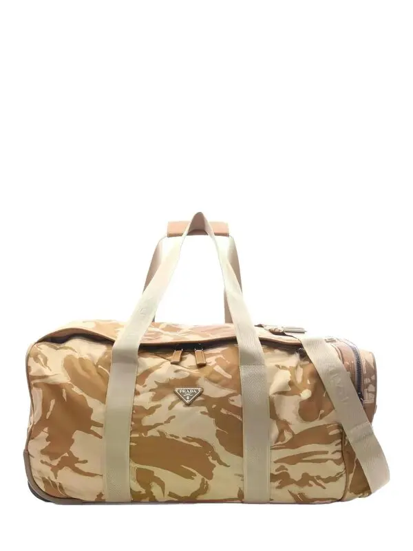 Prada Camouflage Print Holdall - Neutrals