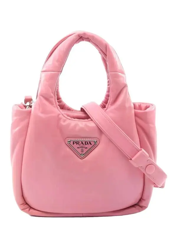 Prada 2010s Leather Tote Bag - Pink
