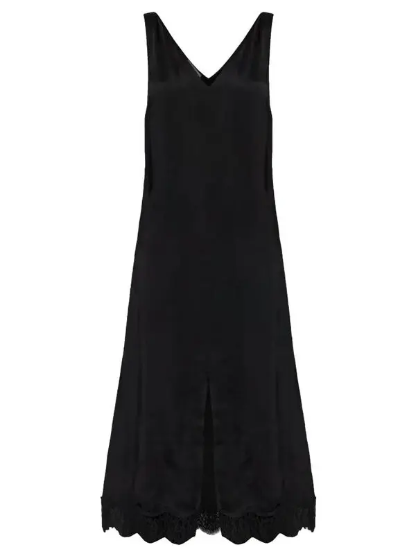 Officine Générale Liara V-neck Lace Dress - Black
