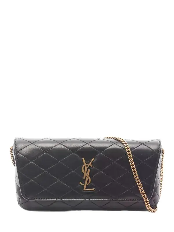 Saint Laurent Gaby Chain Leather Shoulder Bag - Black