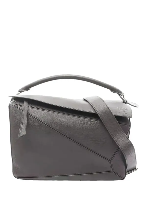Loewe Large Puzzle Leather Tote Bag - Grey