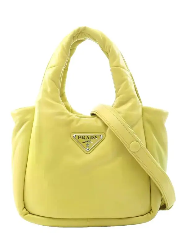 Prada 2010s Padet Leather Tote Bag - Yellow