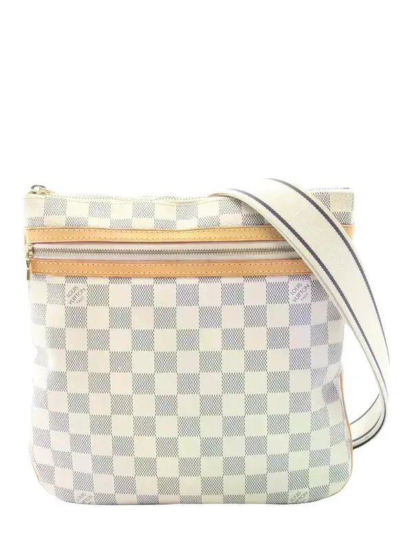 LOUIS VUITTON 2008 Pochette Bosphore Damier Azur Shoulder Bag - White