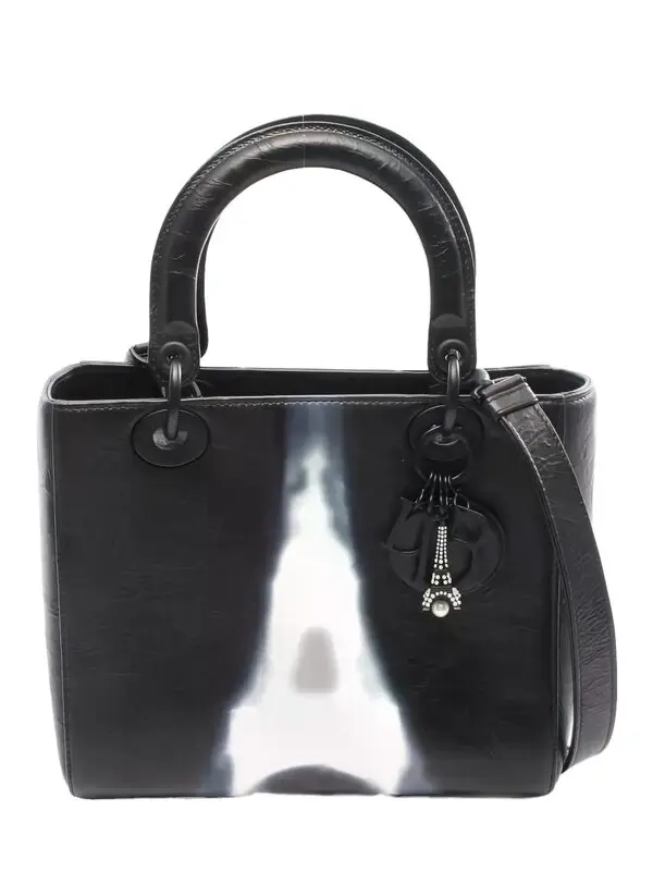 Dior Lady Leather Tote Bag - Black