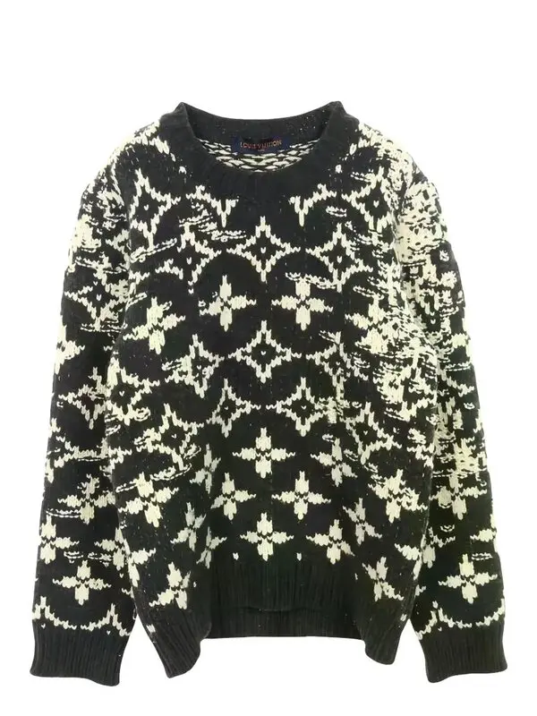 LOUIS VUITTON 2010s Monogram Sweater - Black
