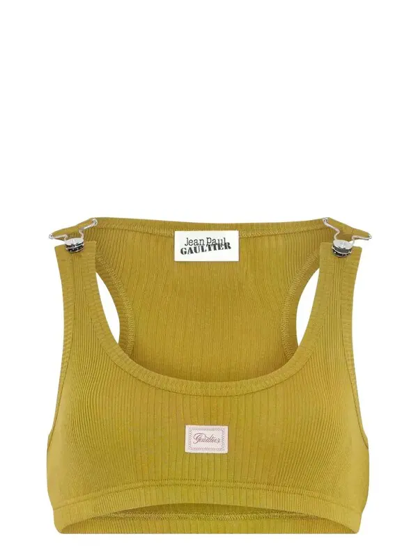 Jean Paul Gaultier Ribbed Patch Bra - Yellow