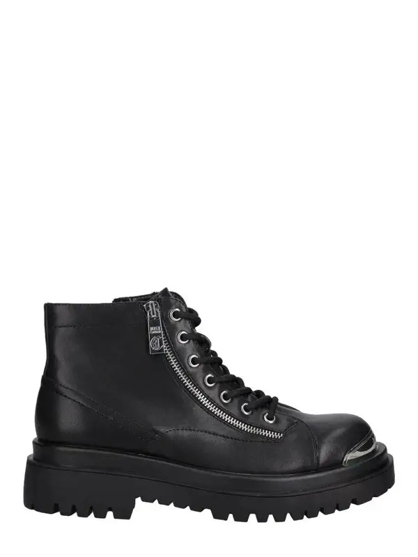 Just Cavalli Side-zip Lace-up Boots - Black
