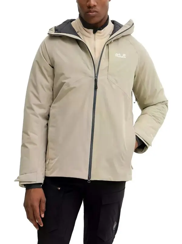 JACK WOLFSKIN Icecape Hooded Zip Jacket - Neutrals